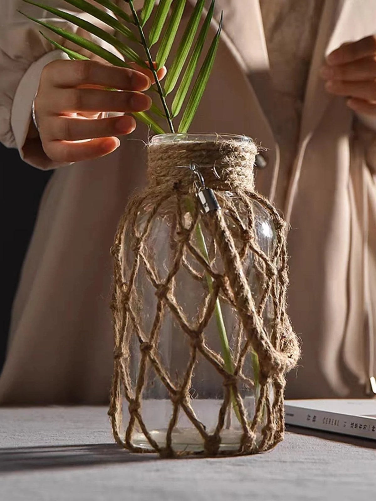 Rustic Jute-Wrapped Glass Jars - Monte Browne