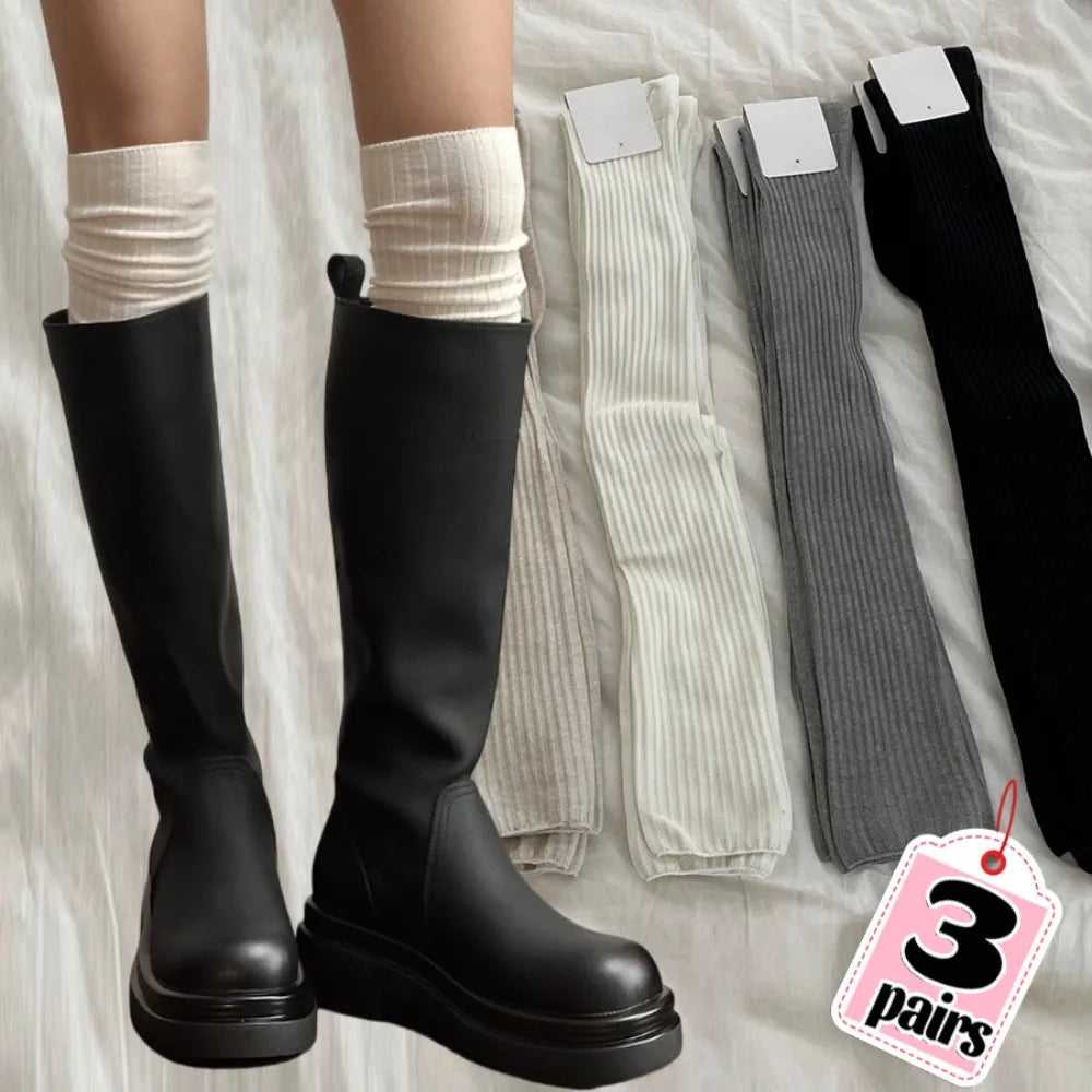 3‑Pair Set Everyday Rib Boot Socks – Monte Browne