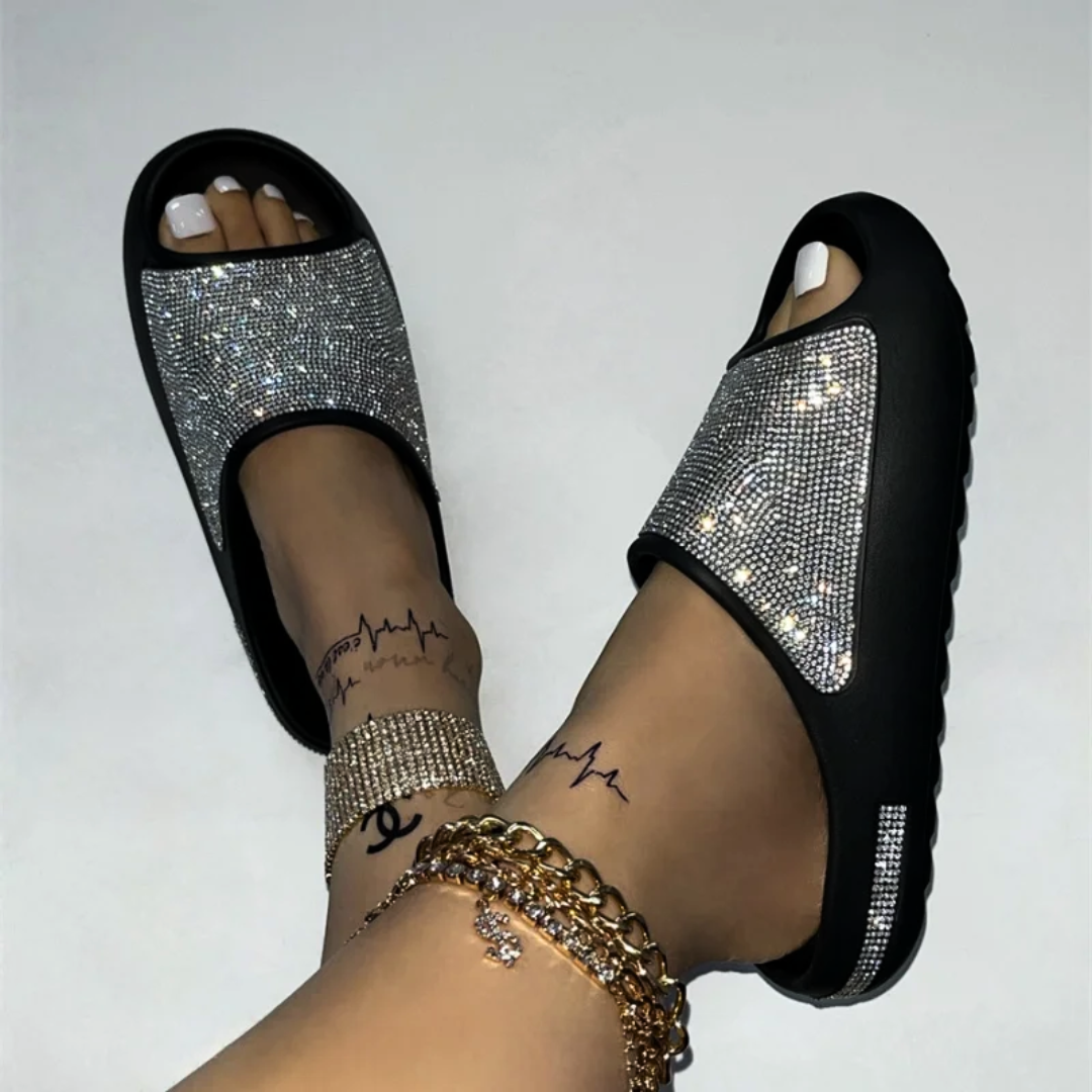 Stellar Sparkle Slide Sandals – Monte Browne